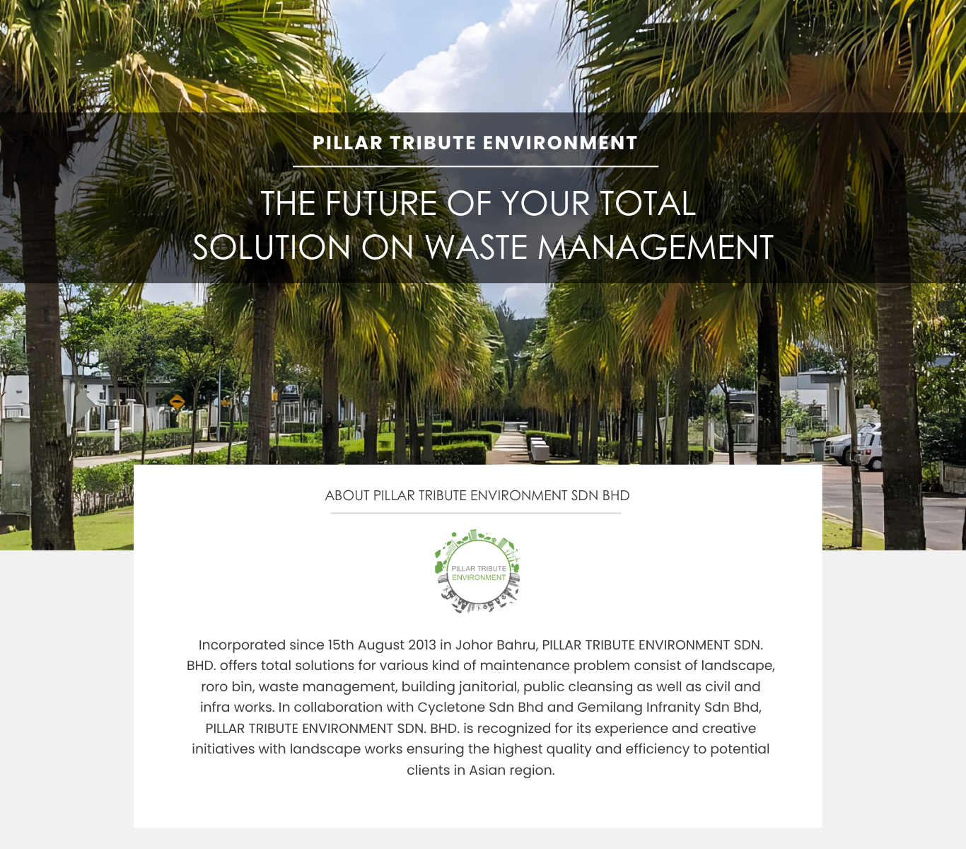 PILLAR TRIBUTE ENVIRONMENT SDN BHD